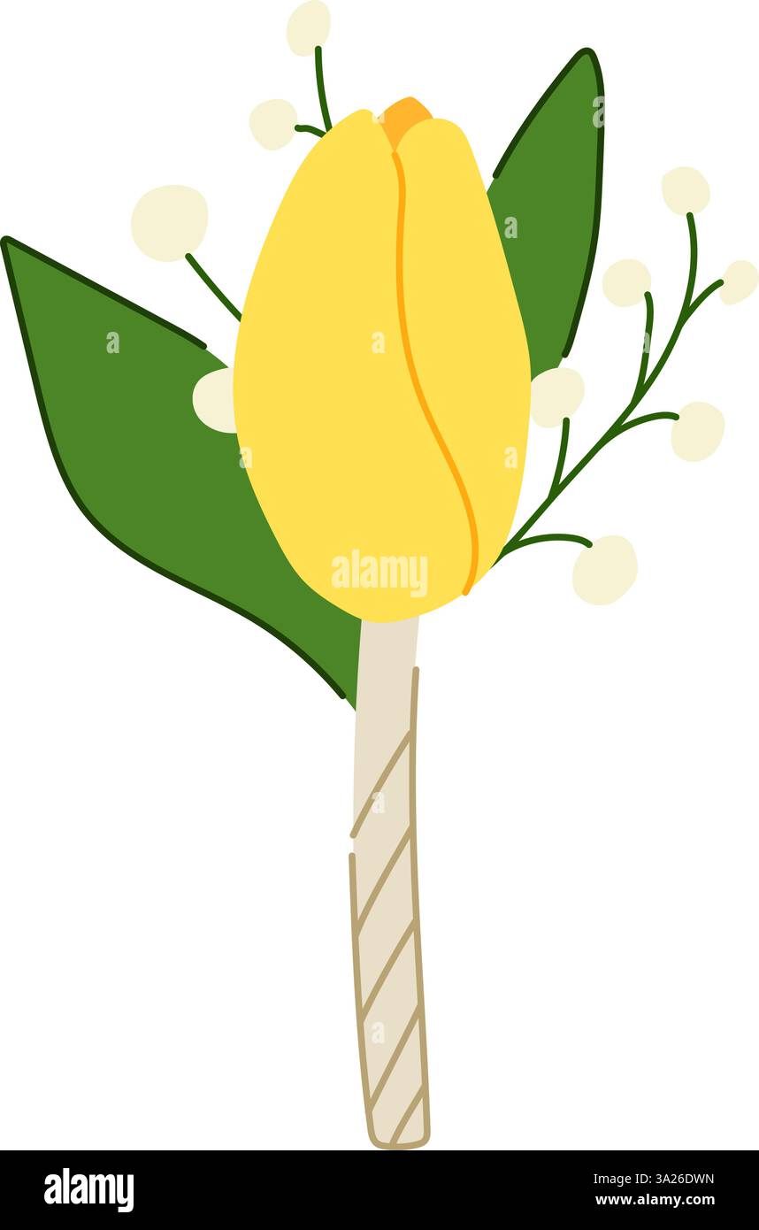 formal boutonniere cartoon vector illustration Stock Vector Image & Art ...