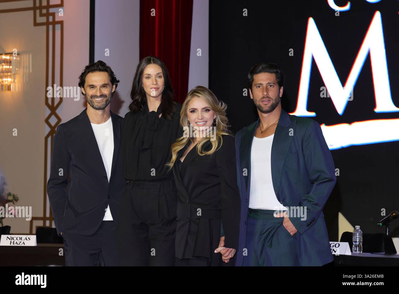 (L-R) Iván Sánchez, Pamela Almanza, Angelica Rivera, Diego Klein pose ...