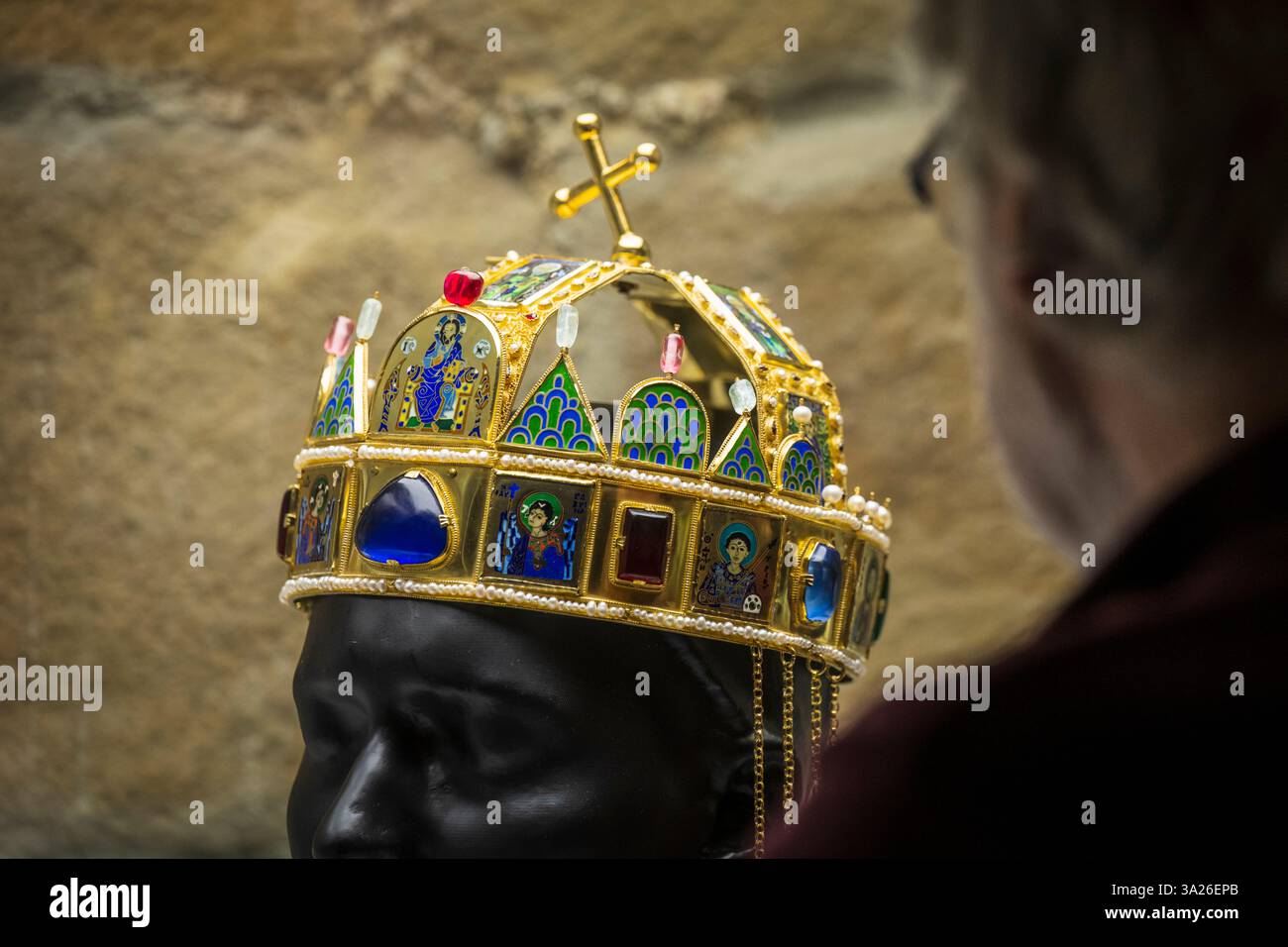 Turnov, Czech Republic. 12th Mar, 2025. Installation of a copy of the ...