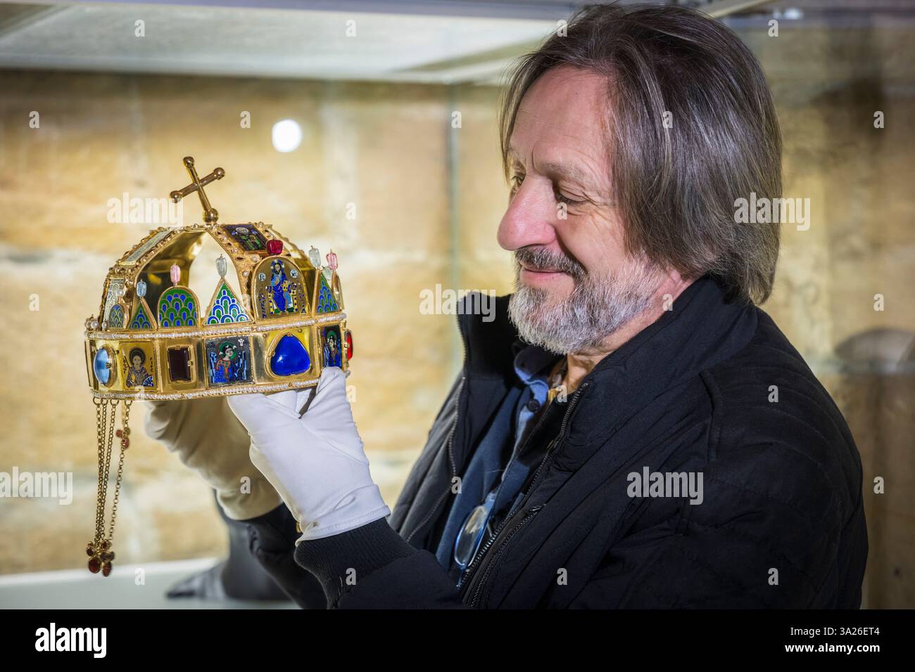 Turnov, Czech Republic. 12th Mar, 2025. Installation of a copy of the ...