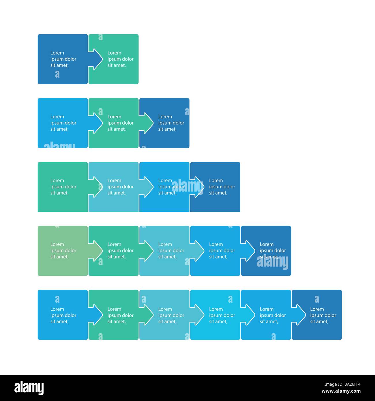 Infographics step blocks as puzzle jigsaw pieces. Infographics ...