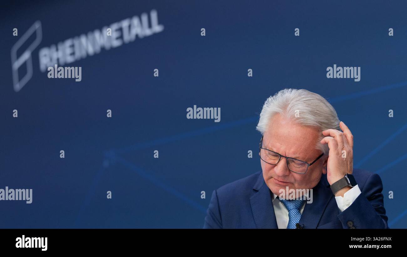 Duesseldorf, Germany. 12th Mar, 2025. Armin Papperger, Chairman of the Executive Board of ...