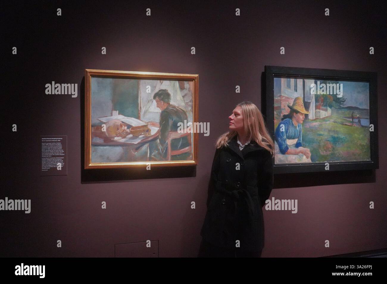 London, UK 12 March 2025. Image: l-r . Andreas Munch Studying Anatomy ...