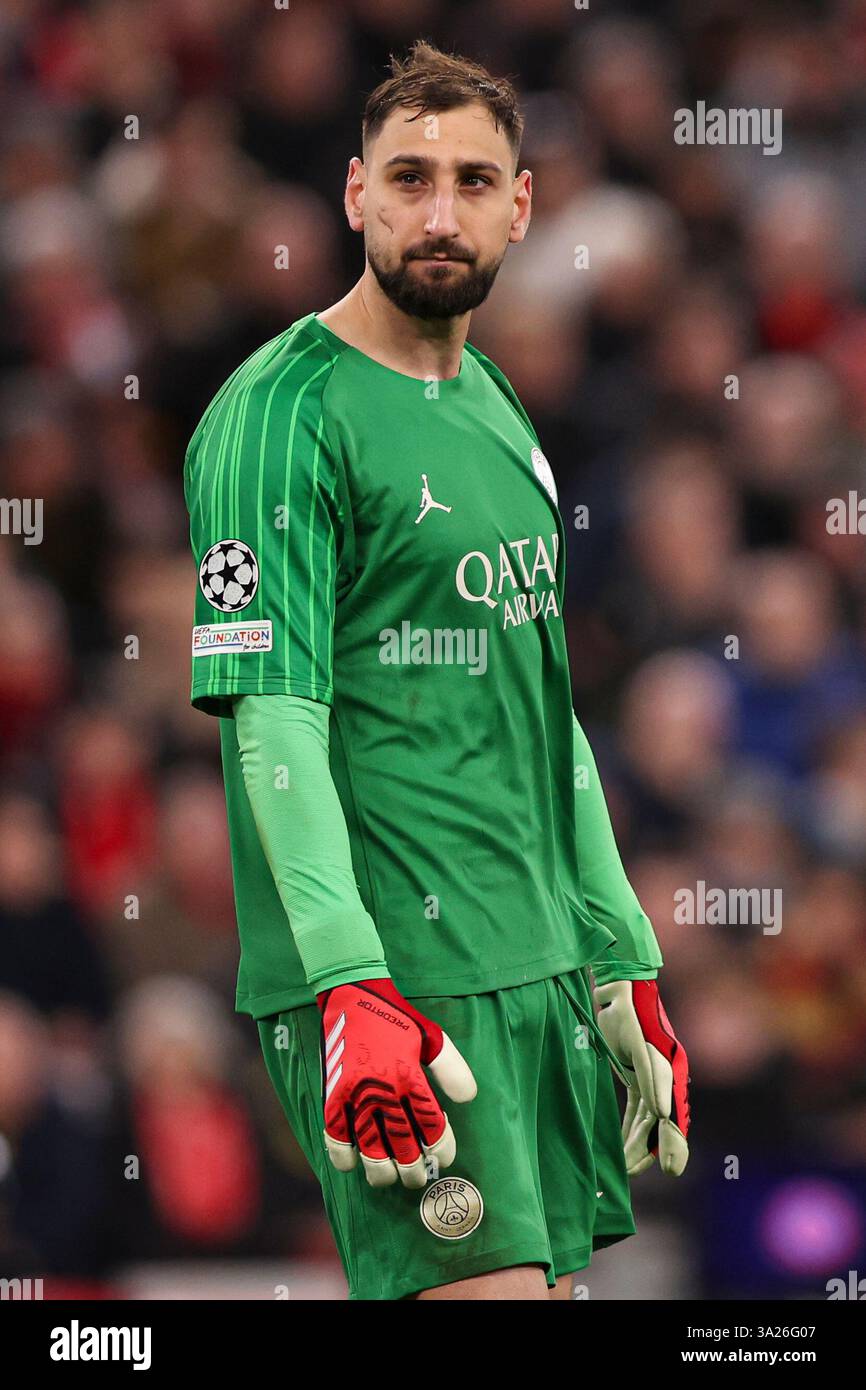 Liverpool, UK. 11th Mar, 2025. Gianluigi Donnarumma of PSG during the ...