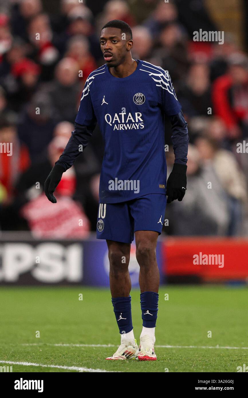 Liverpool, UK. 11th Mar, 2025. Ousmane Dembélé of PSG during the ...
