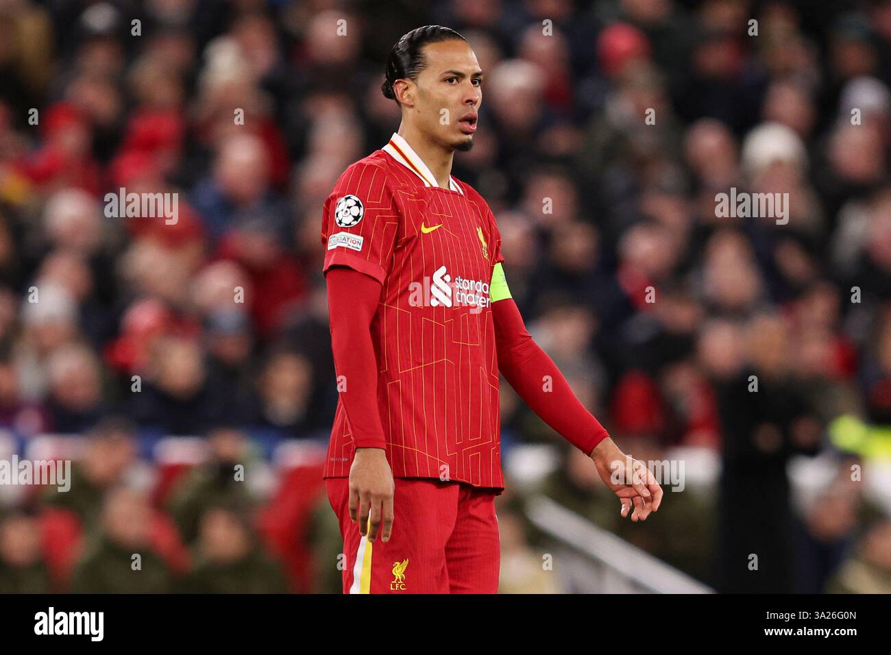 Liverpool, UK. 11th Mar, 2025. Virgil van Dijk of Liverpool during the ...