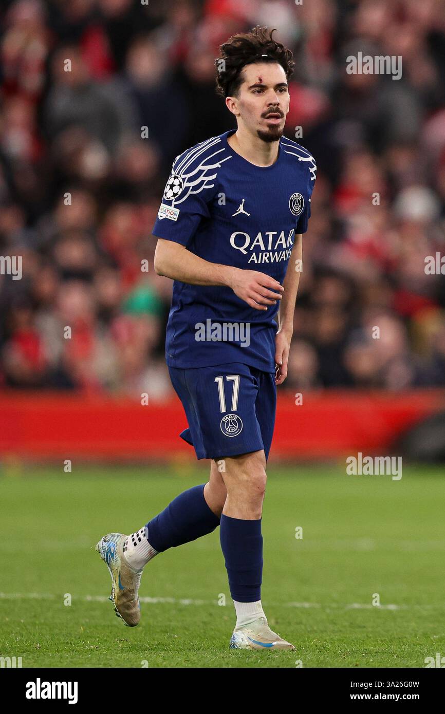 Liverpool, UK. 11th Mar, 2025. Vitinha of PSG during the Liverpool FC v ...