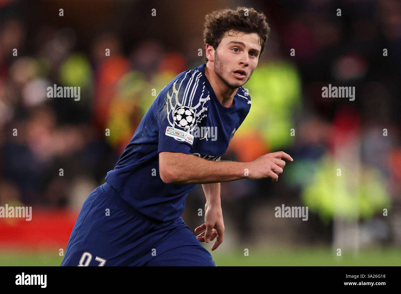 Liverpool, UK. 11th Mar, 2025. João Neves of PSG during the Liverpool ...