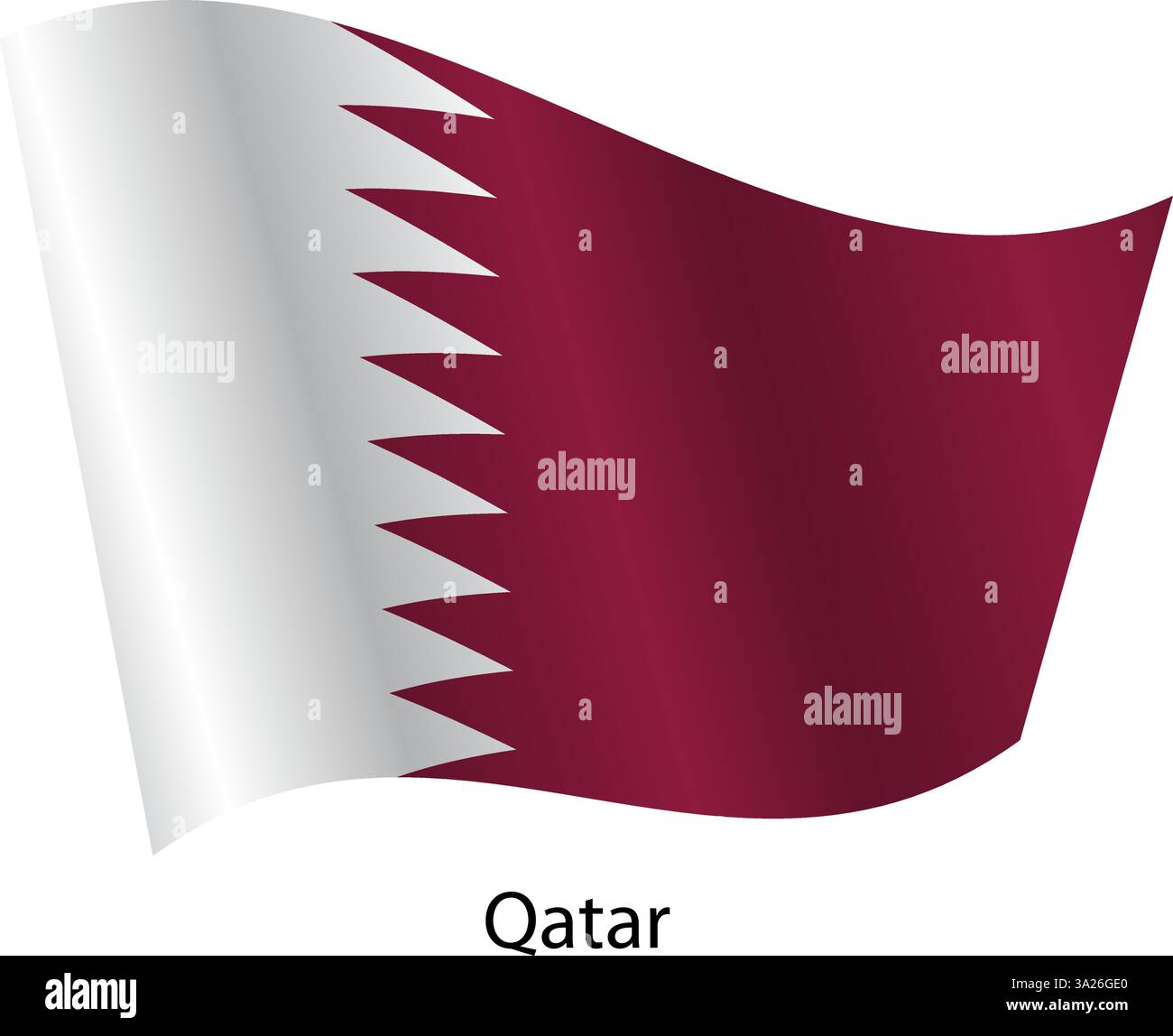 Editable vector qatar country flag Stock Vector Images - Alamy