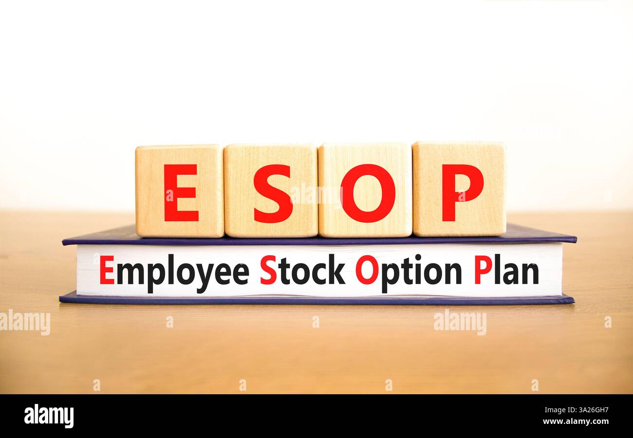 ESOP Employee Stock Option Plan symbol. Concept word ESOP Employee ...