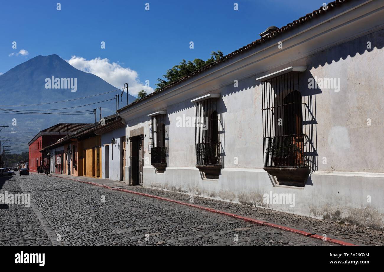 The colorful houses of Antigua, Guatemala Stock Photo - Alamy
