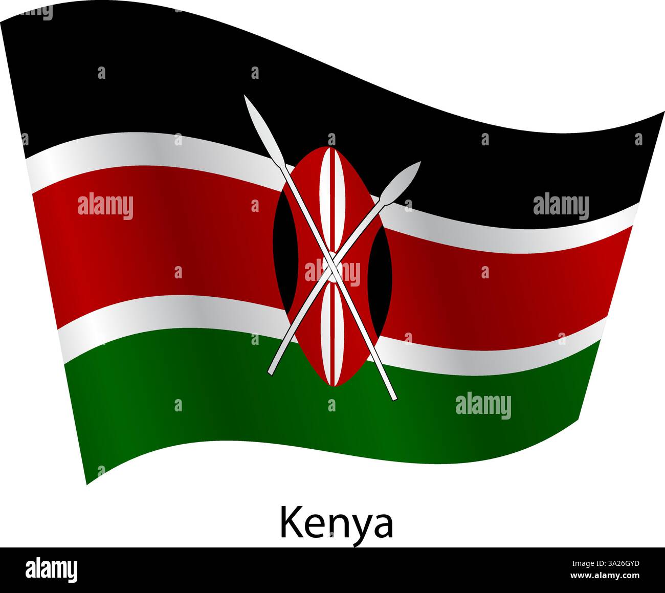 Editable vector kenya country flag hi-res stock photography and images ...