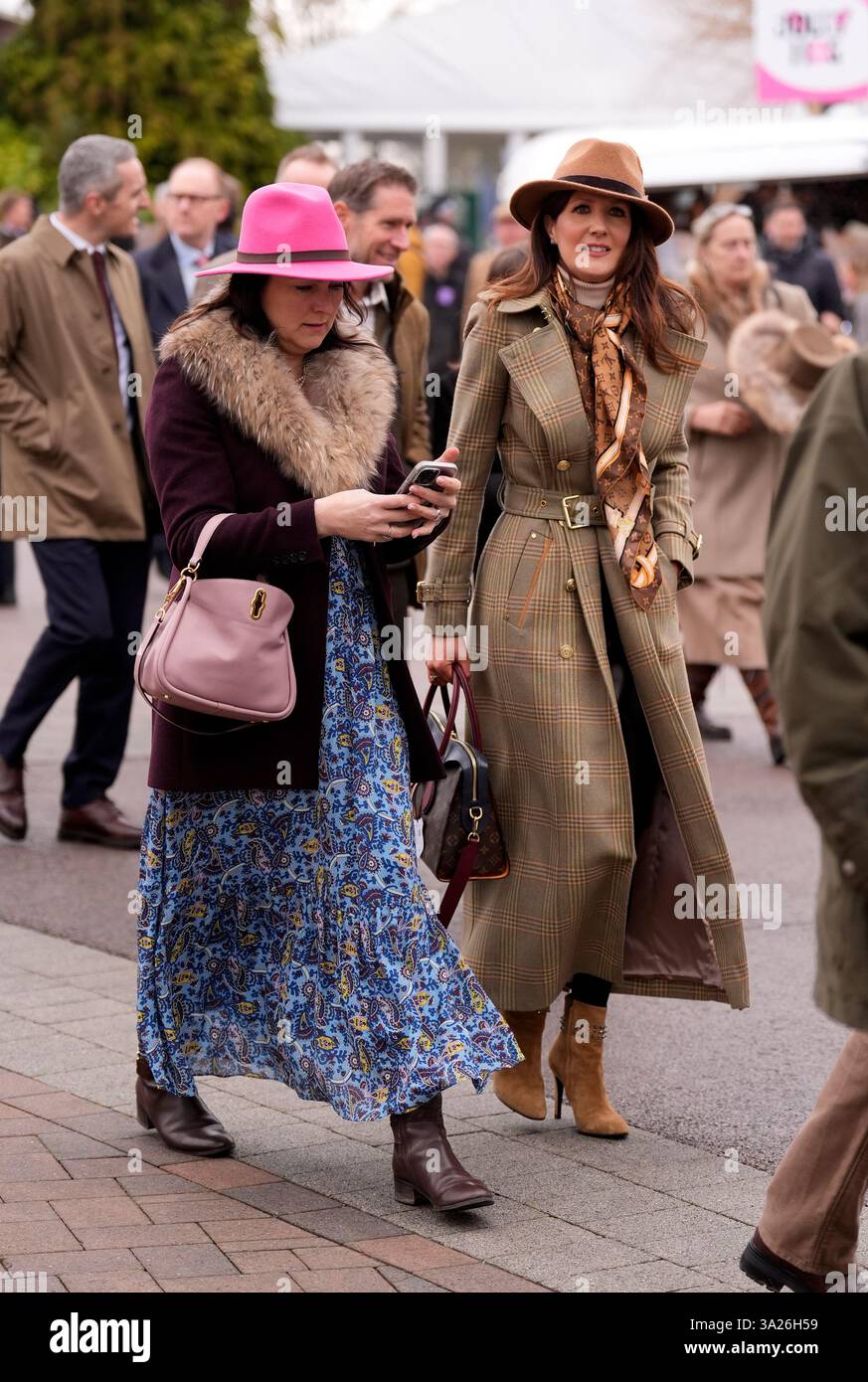 Racegoers arriving for day two of the 2025 Cheltenham Festival at ...