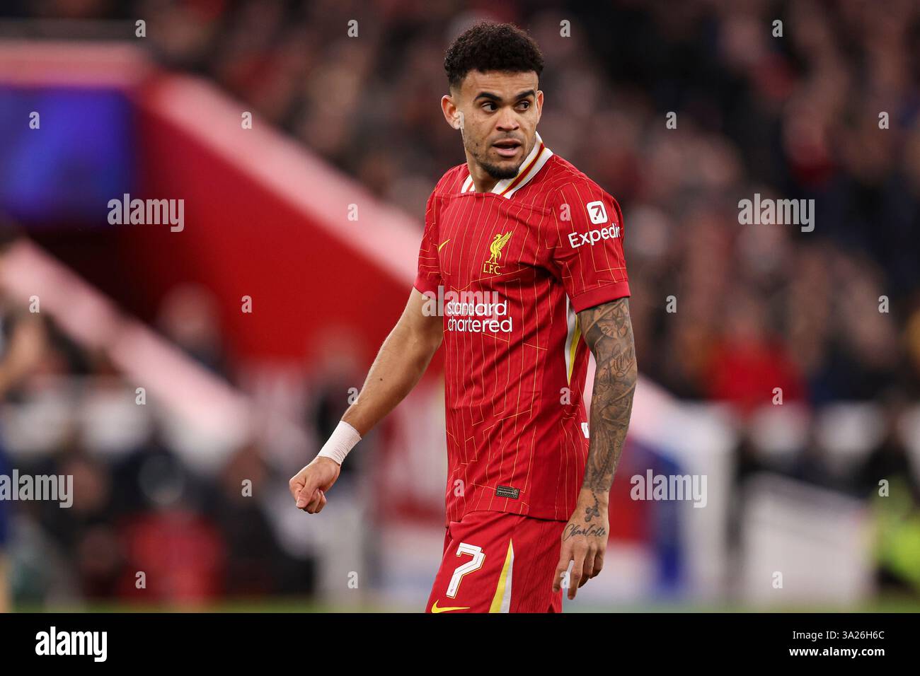 Luis Díaz of Liverpool during the Liverpool FC v Paris Saint-Germain F ...
