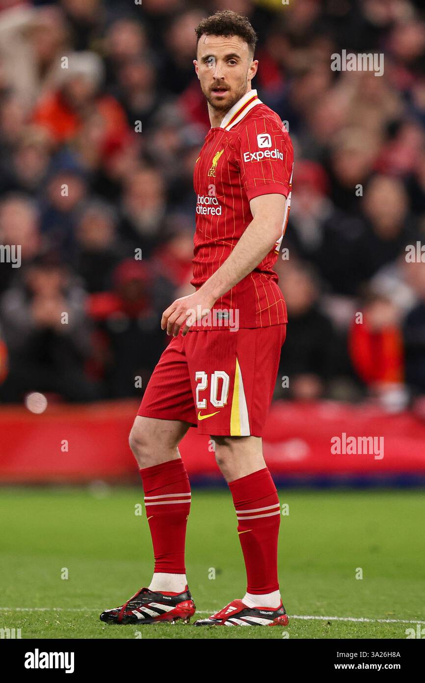 Liverpool, UK. 11th Mar, 2025. Diogo Jota of Liverpool during the ...