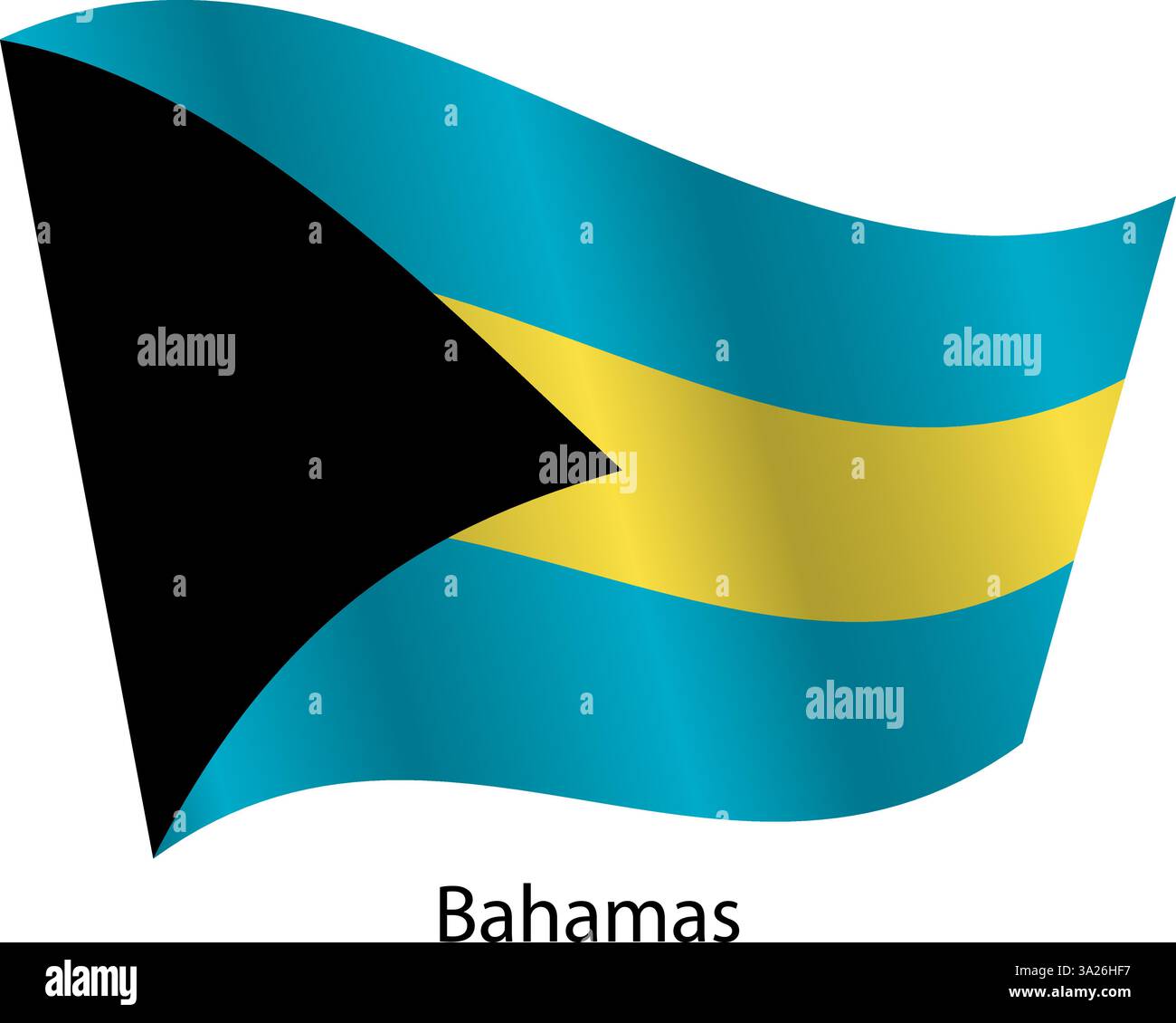 Editable vector the bahamas country flag Stock Vector Images - Alamy