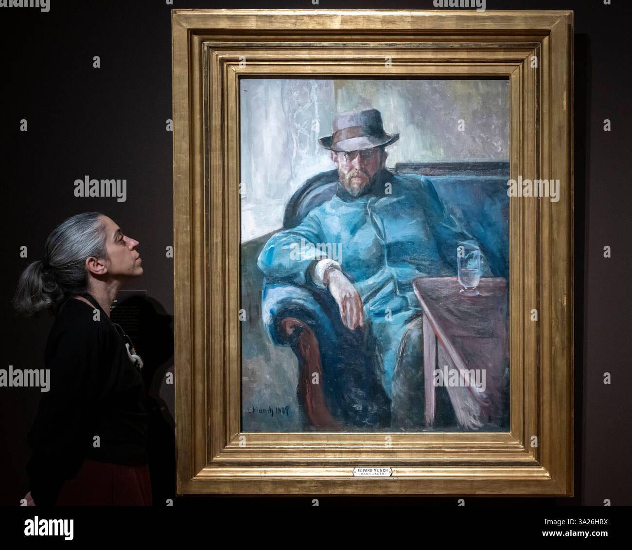 London, UK. 12 March 2025. A staff member views ‘Hans Jaeger’, 1889, by ...