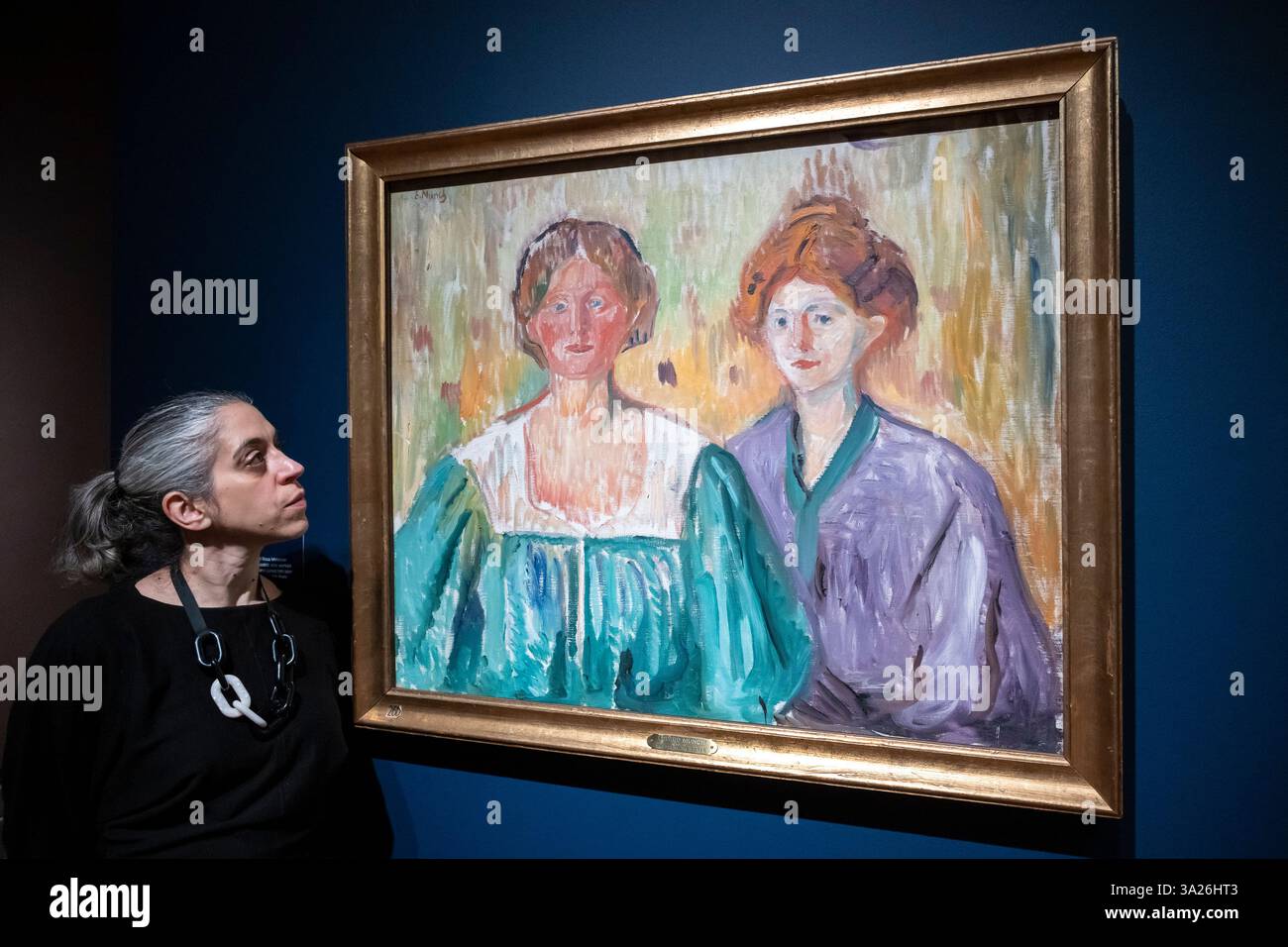 London, UK. 12 March 2025. A staff member with ‘Olga and Rosa Meissner ...
