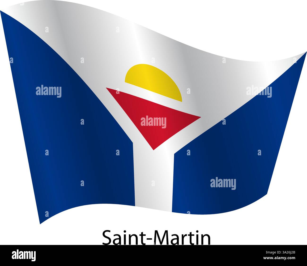 Saint martin flag vector Cut Out Stock Images & Pictures - Alamy