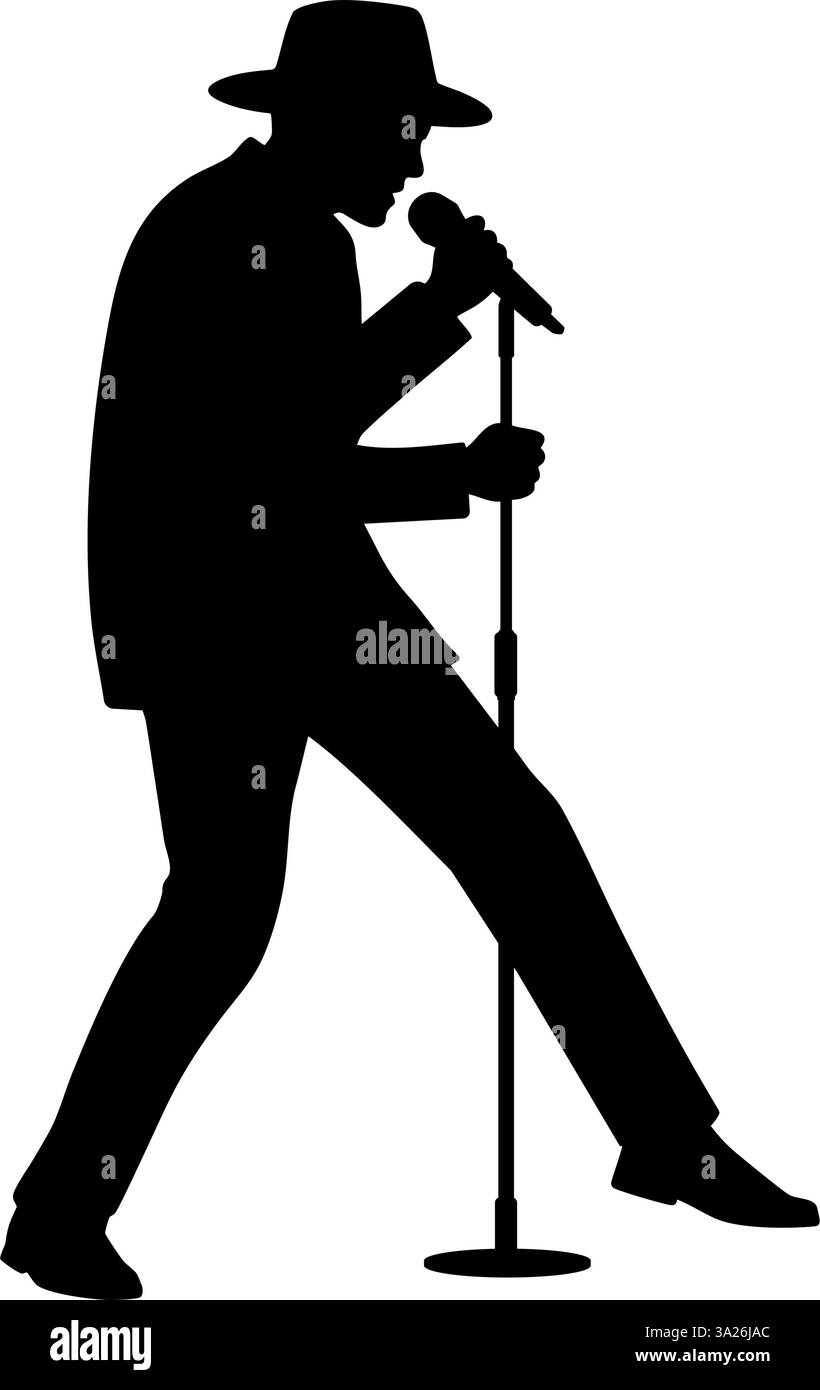 Profile with microphone Cut Out Stock Images & Pictures - Alamy