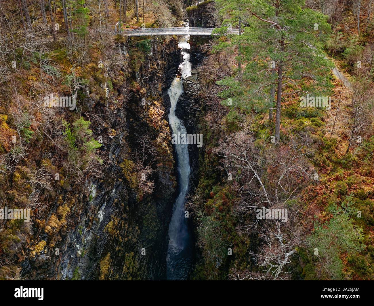 Corrieshalloch Gorge and Falls of Measach the white Victorian ...