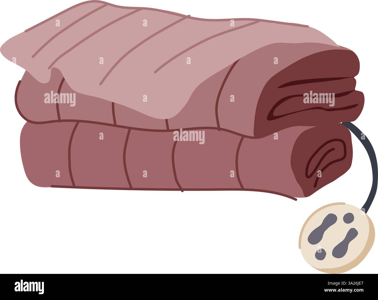 snuggle blanket heated cartoon vector illustration Stock Vector Image ...