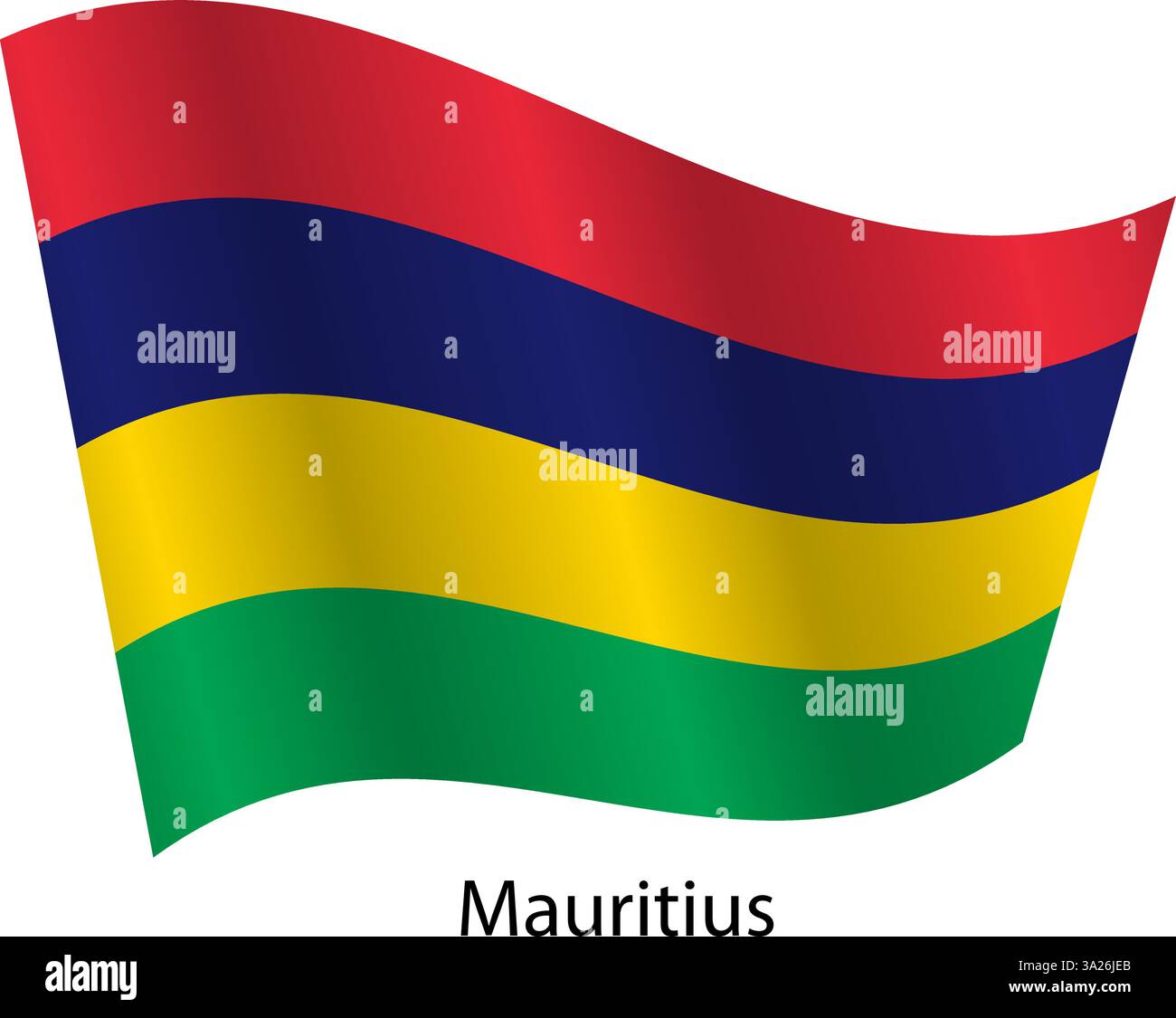 Editable mauritius flag vector Stock Vector Images - Alamy