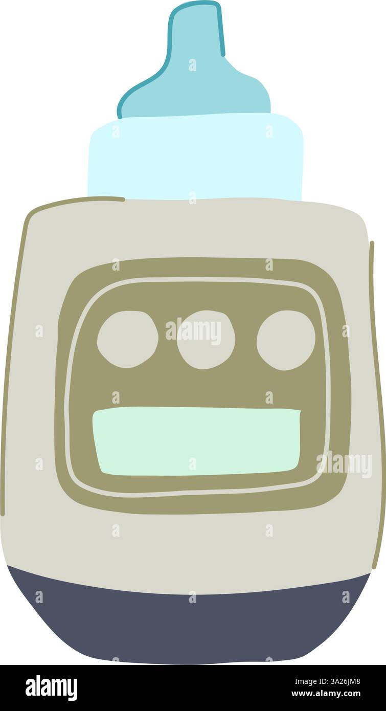 automatic bottle warmer cartoon vector illustration Stock Vector Image ...