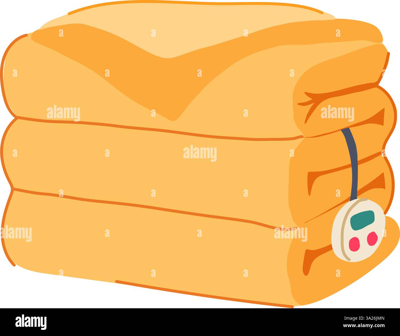 cozy blanket heated cartoon vector illustration Stock Vector Image ...