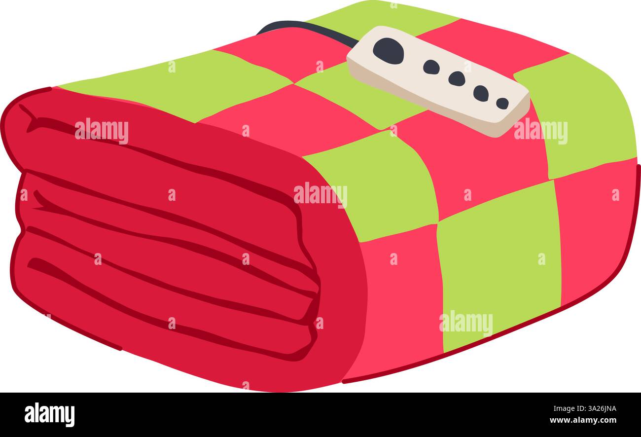 throw blanket heated cartoon vector illustration Stock Vector Image ...