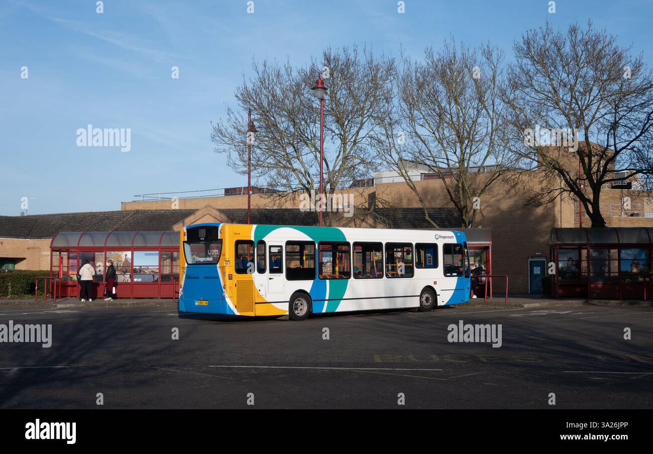 Stagecoach bus at Daventry bus station, Northamptonshire, England, UK ...