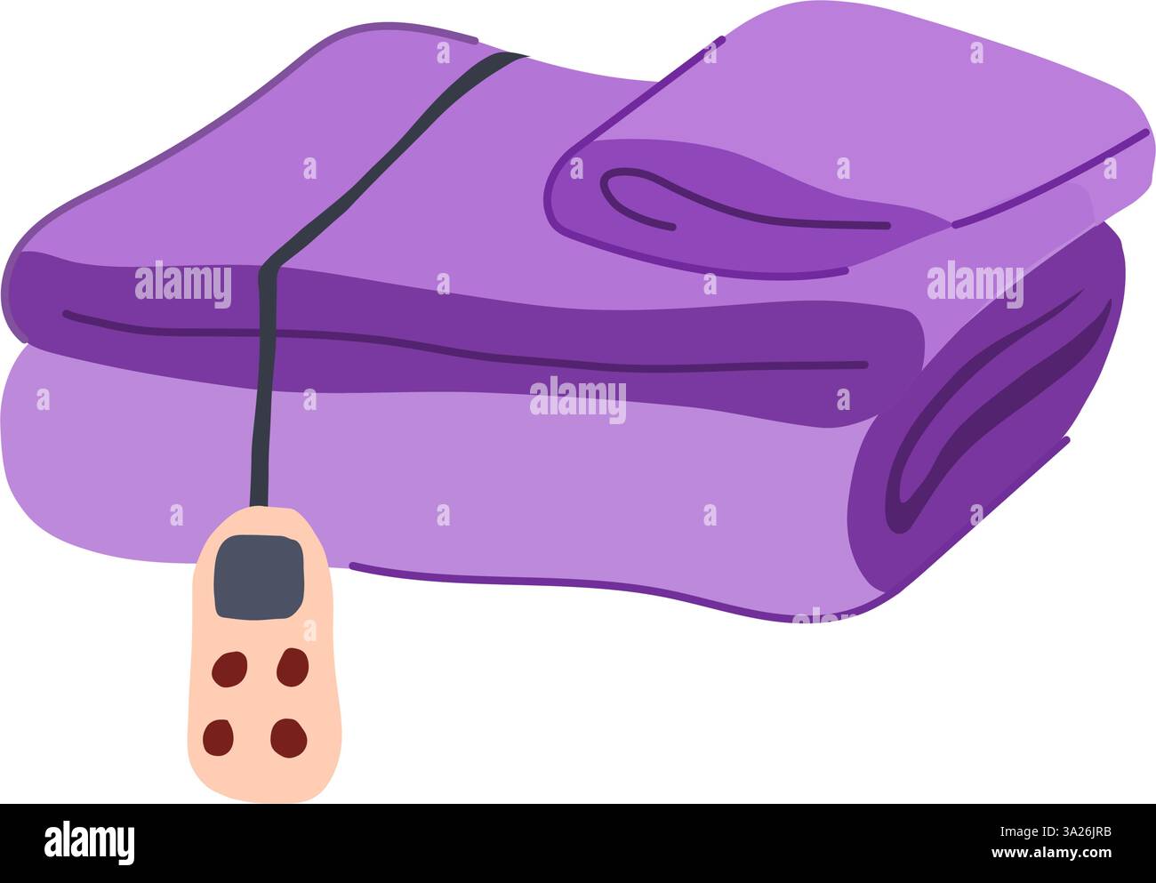 soft blanket heated cartoon vector illustration Stock Vector Image ...