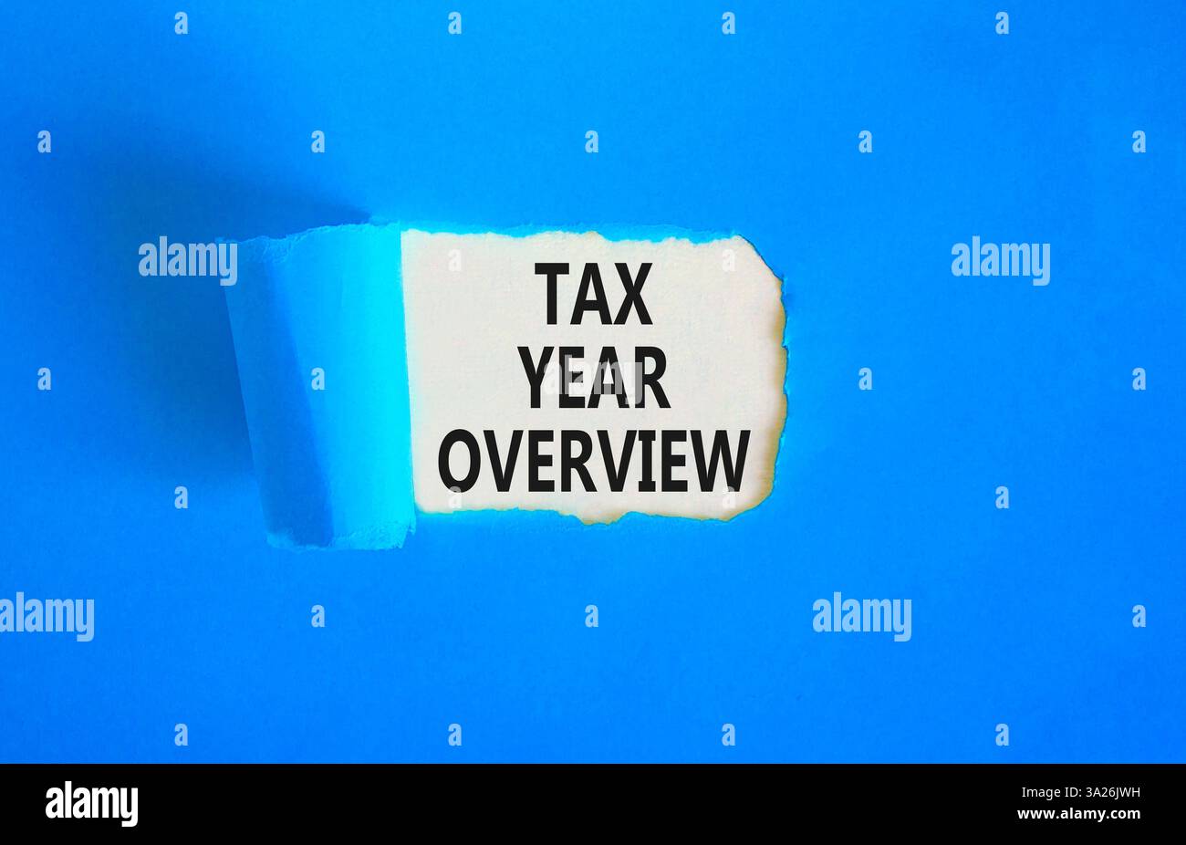 Tax year overview symbol. Concept words Tax year overview on beautiful ...