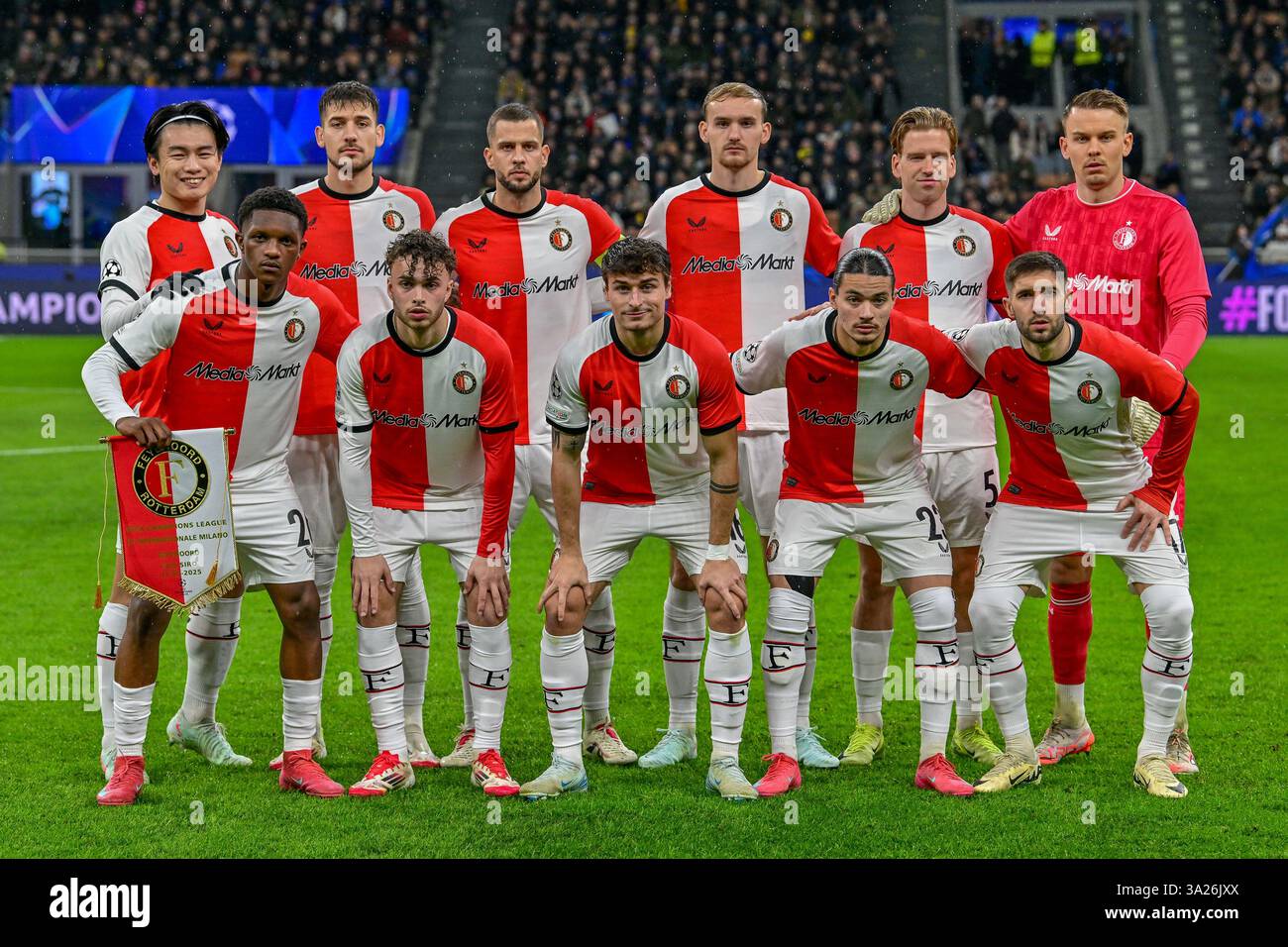 Milano, Italy. 11th Mar, 2025. The starting-11 of Feyenoord for the ...