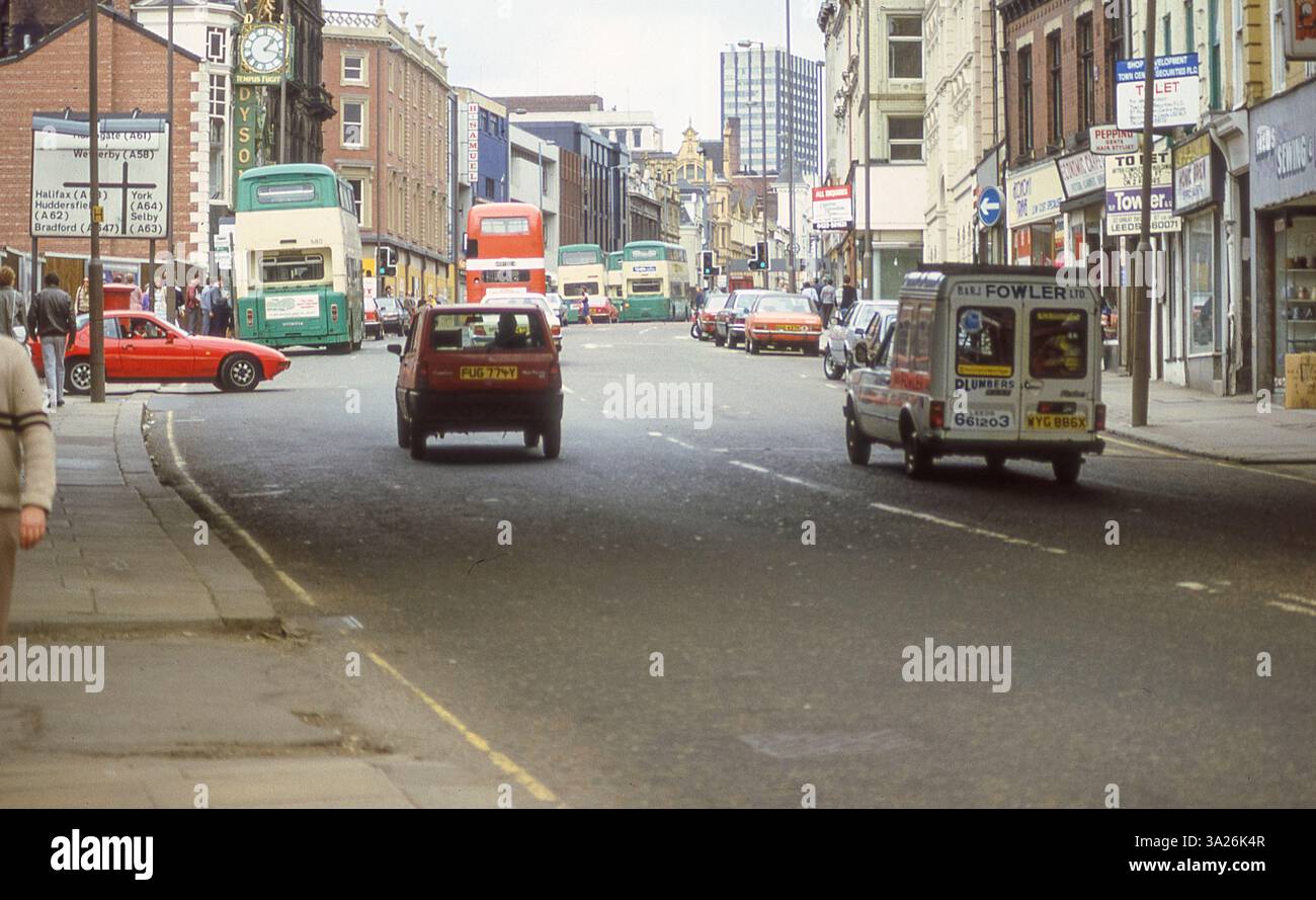 Lower Briggate, Leeds, in the 1980s Stock Photo - Alamy
