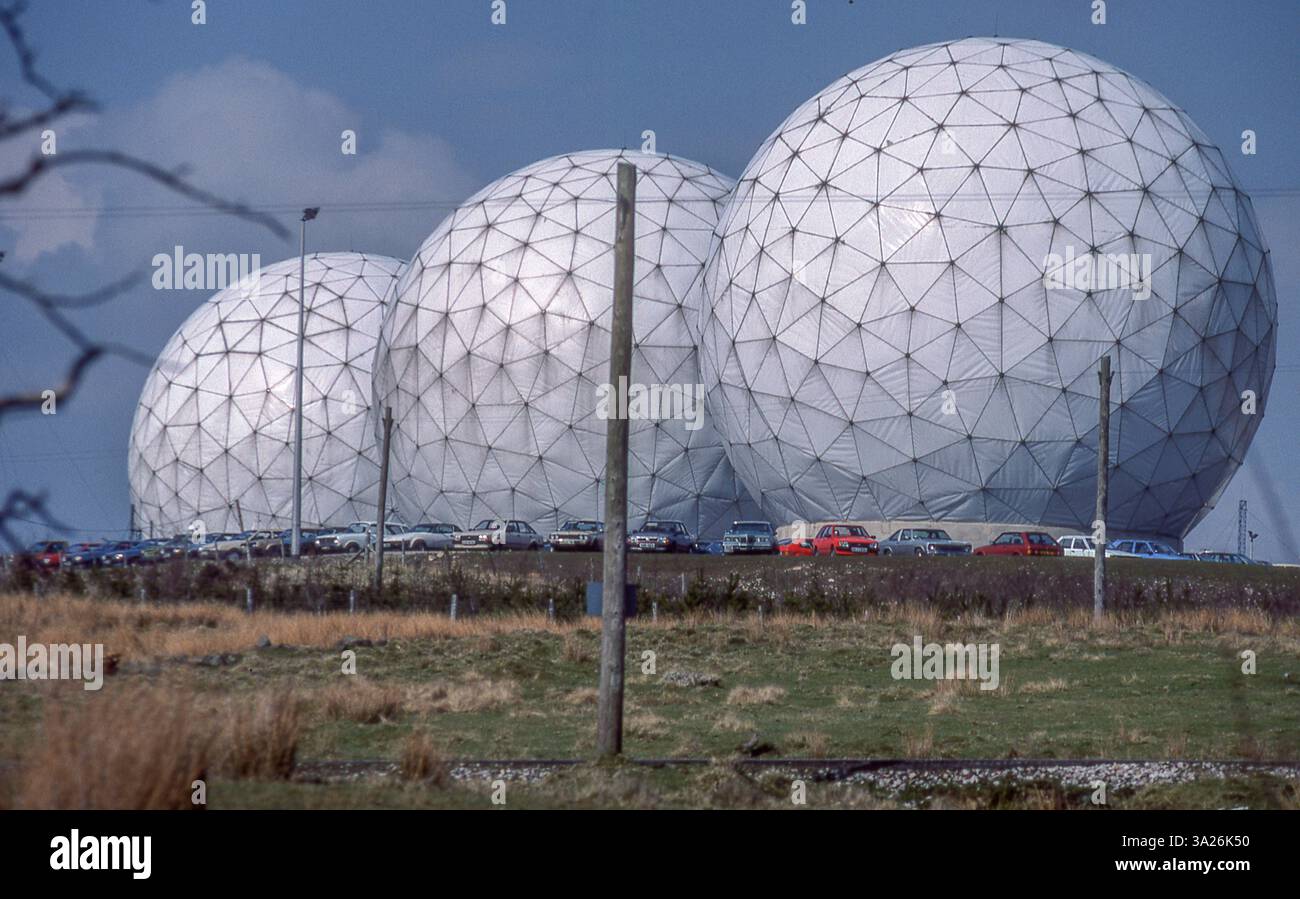 Fylingdales Early Warning System golf balls, North Yorkshire, 1980s ...