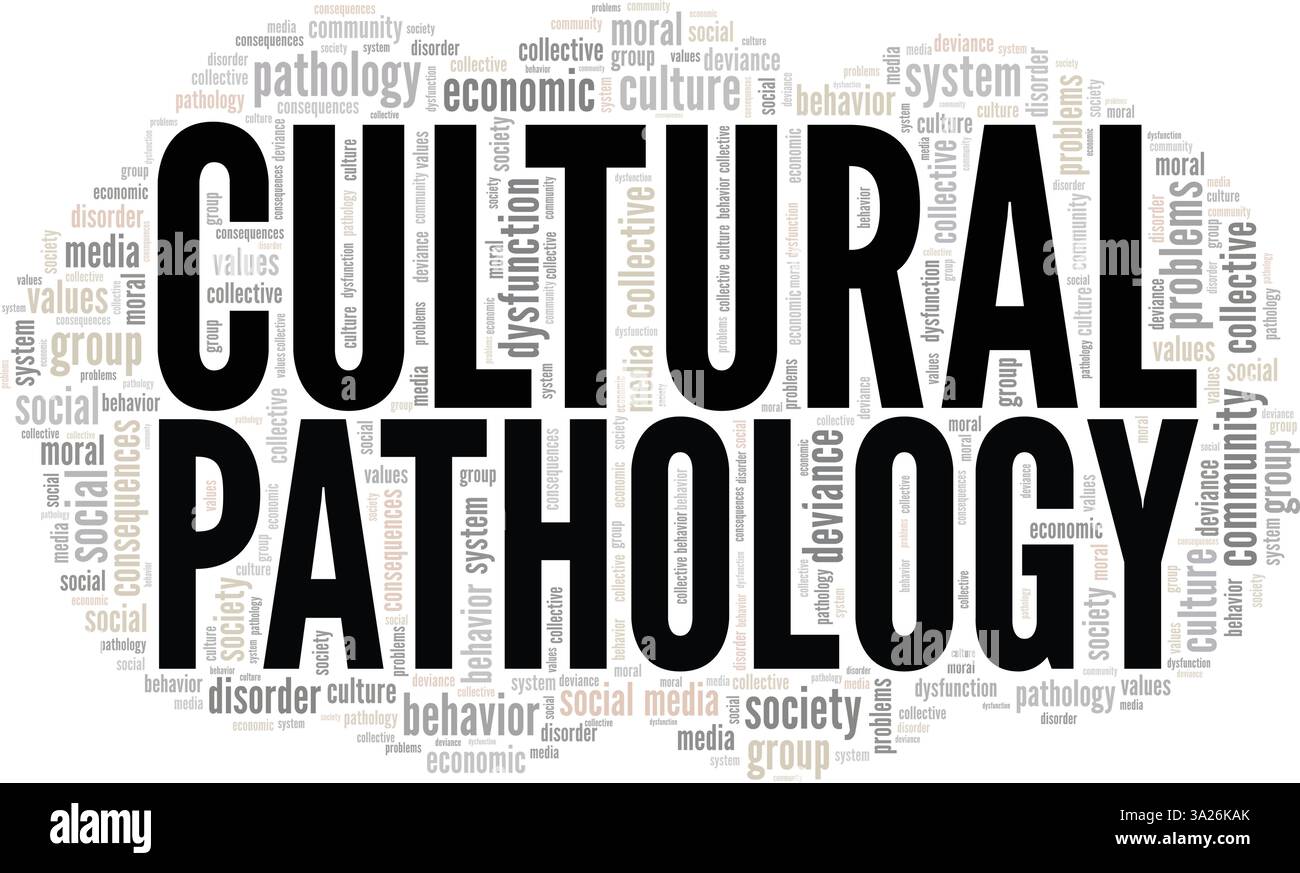 Cultural Pathology word cloud conceptual design isolated on white ...