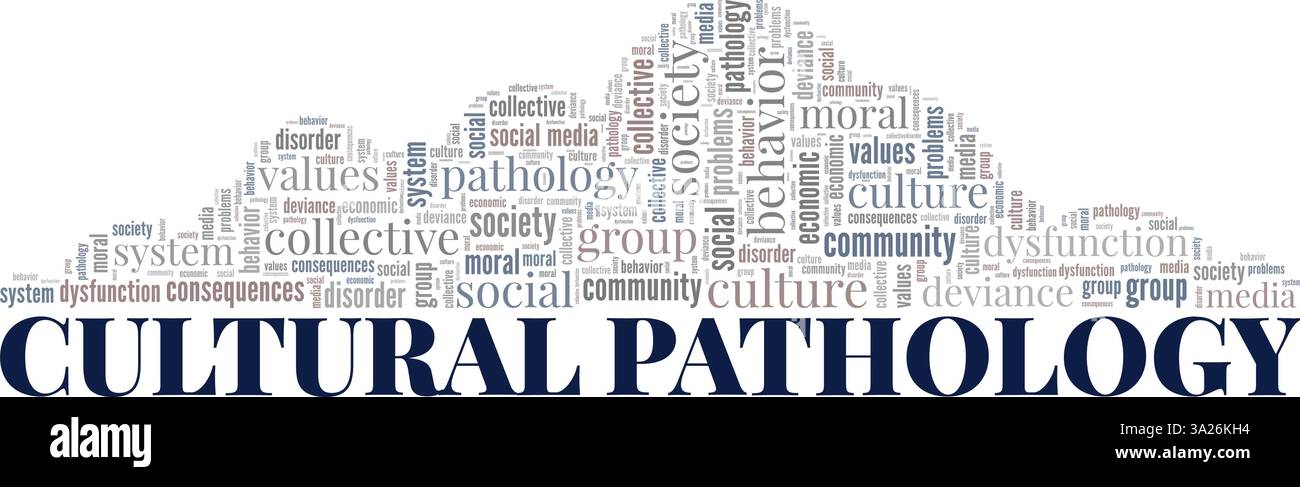 Cultural Pathology word cloud conceptual design isolated on white ...