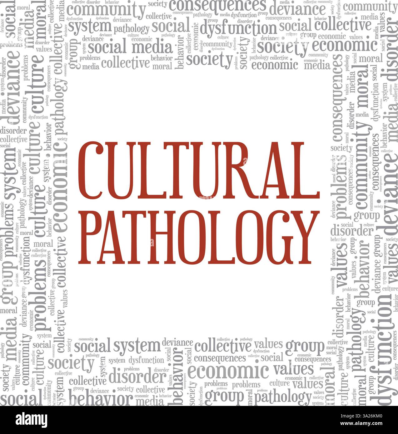 Cultural Pathology word cloud conceptual design isolated on white ...