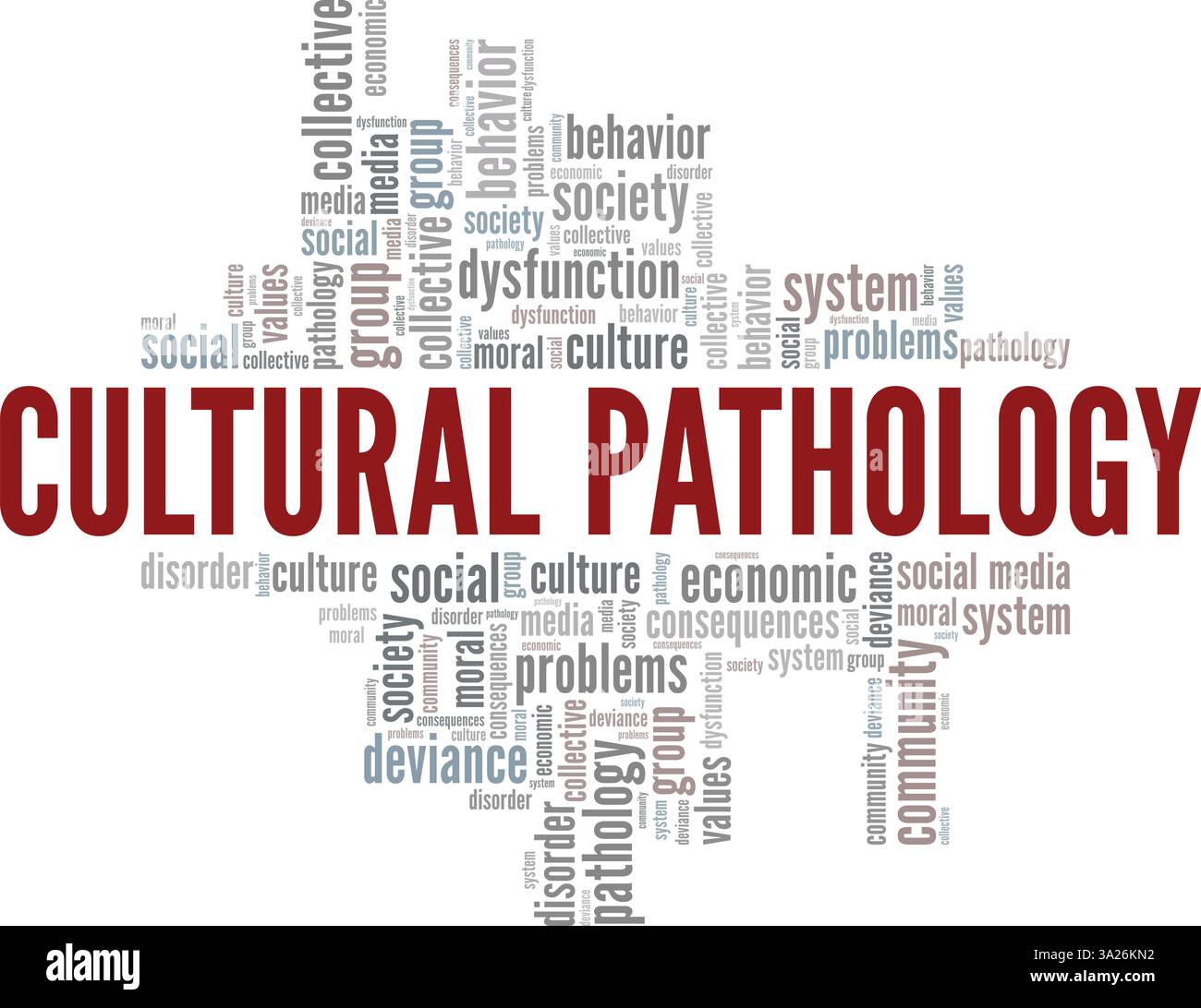 Cultural Pathology word cloud conceptual design isolated on white ...