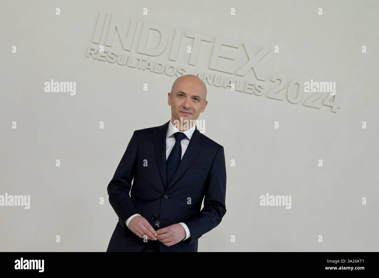 Inditex CEO Óscar García Maceiras during the presentation of Inditex's ...