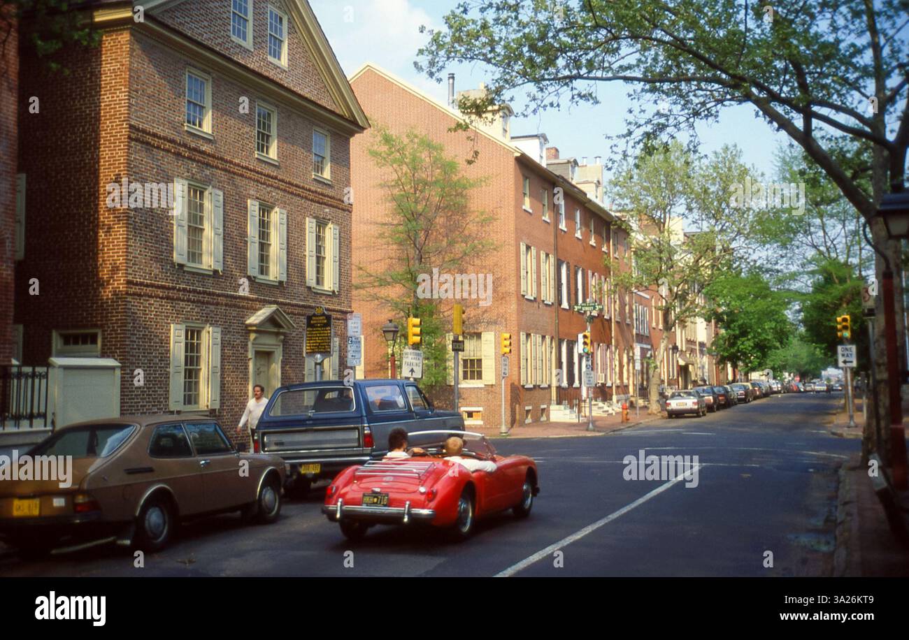 Philadelphia, Pine Street near Benjamin Franklin Museum. Thaddeus ...