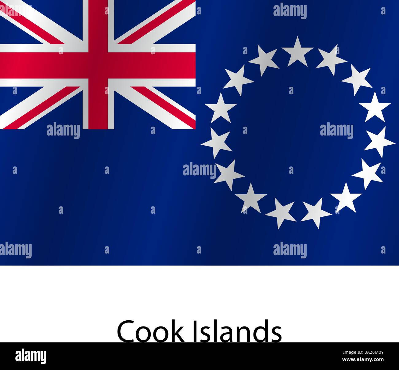Flag of the country Cook Islands on a white background Stock Vector ...
