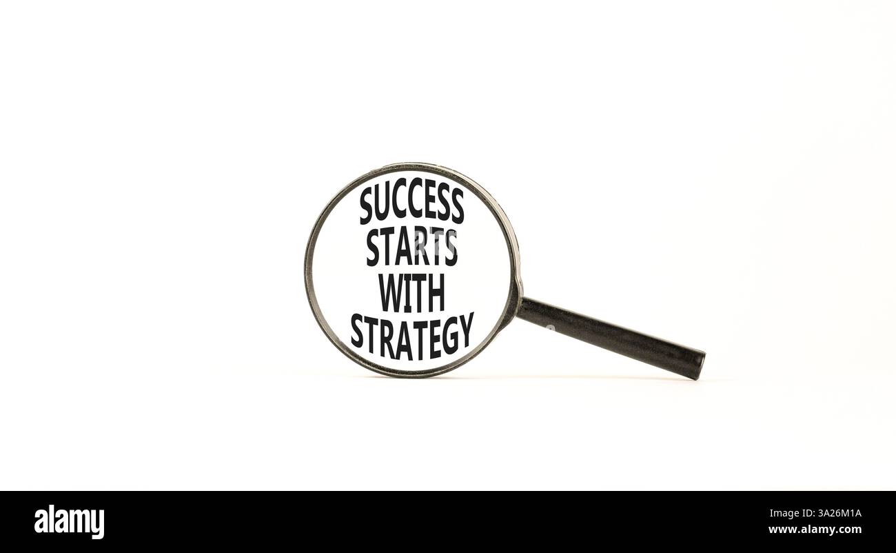 Success starts with strategy symbol. Concept words Success starts with ...