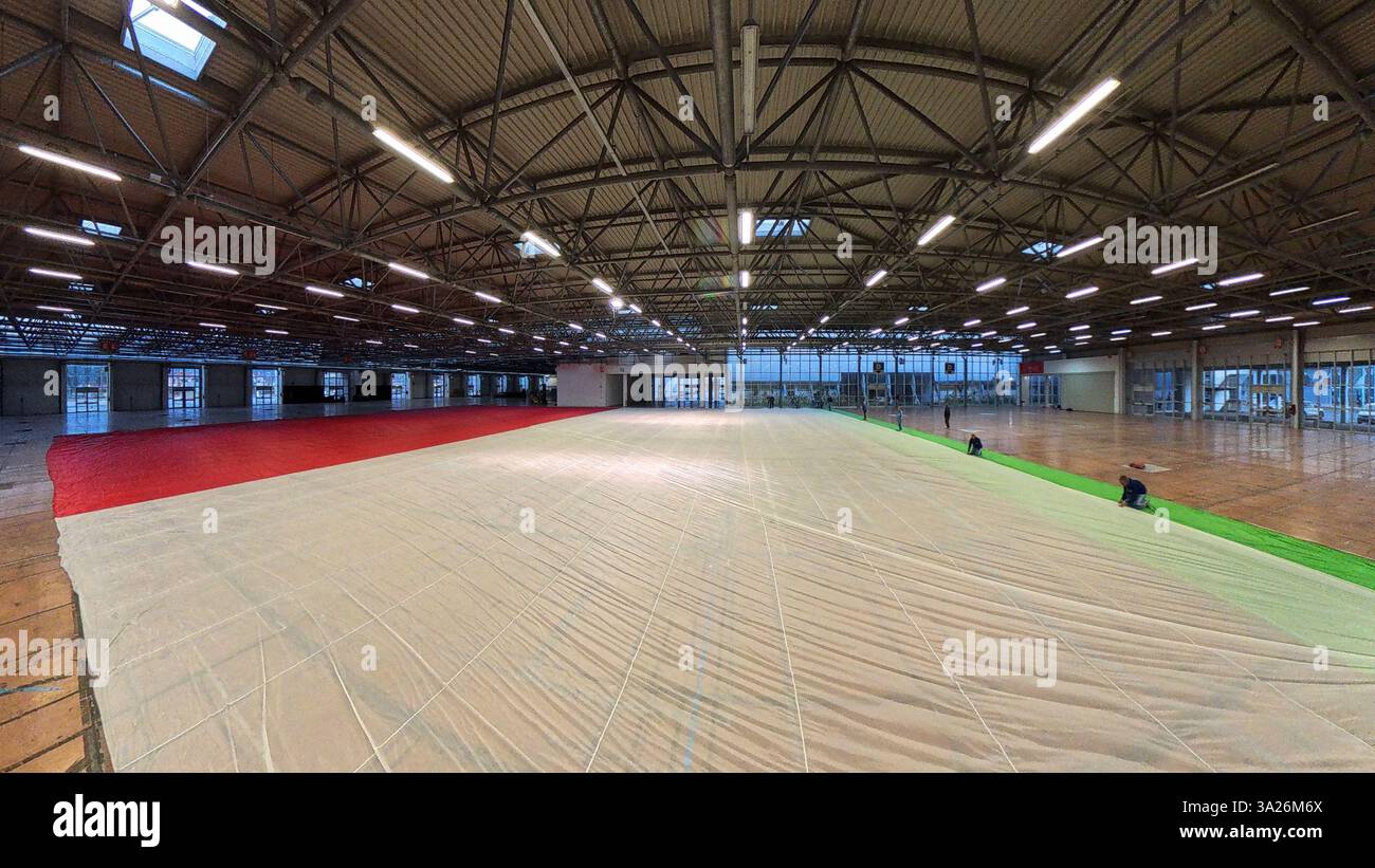 Carrara, Massa-Carrara, Tuscany, Italy, March 11, 2025, a pavilion at ...
