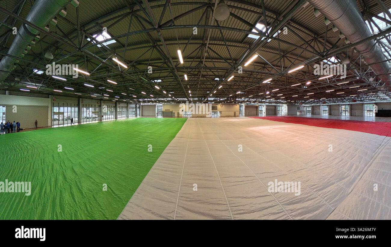 Carrara, Massa-Carrara, Tuscany, Italy, March 11, 2025, a pavilion at ...