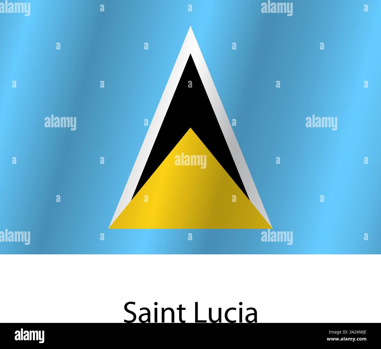 Flag of the country Saint Lucia on a white background Stock Vector ...