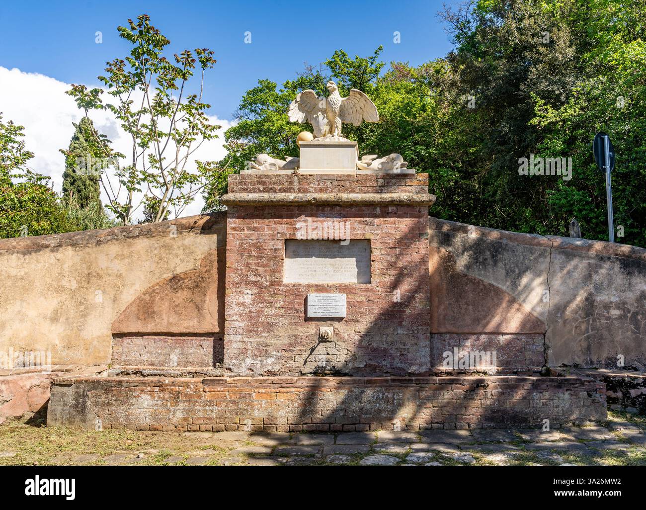 The Eagle's Fountain (Italian "Fonte dell'Aquila"), built in 1825 by ...