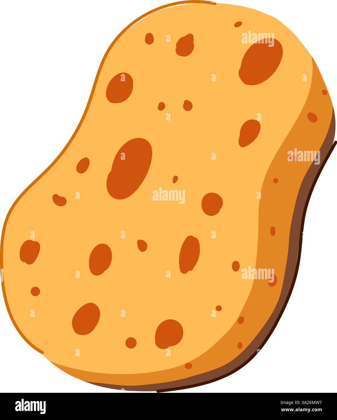 friendly biodegradable kitchen sponge cartoon vector illustration Stock ...