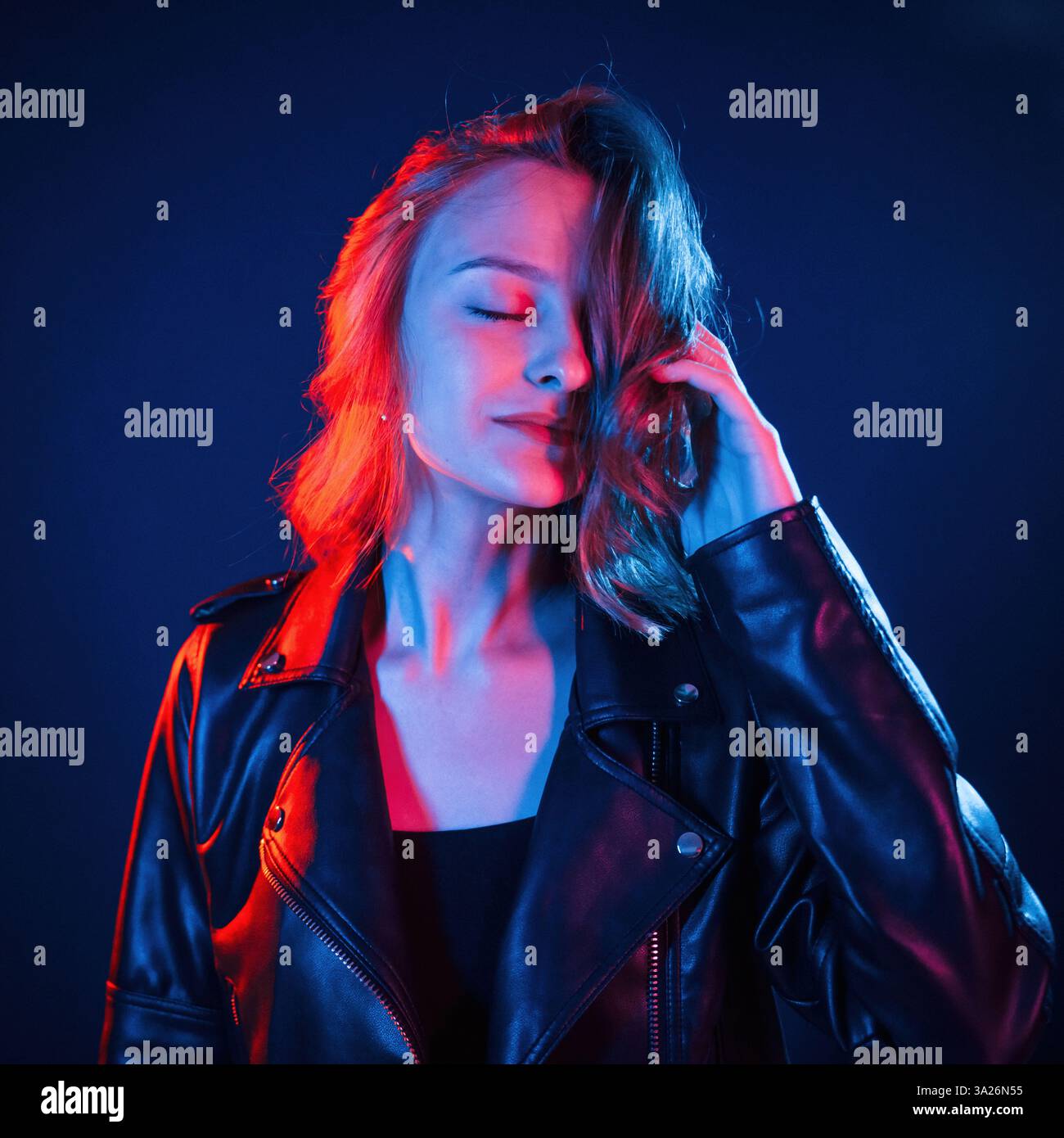 Dark cyberpunk portrait beautiful woman hi-res stock photography and ...